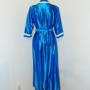 Vintage | Intimates & Sleepwear | Vtg 7s Blue White Striped Robe In Sz ...